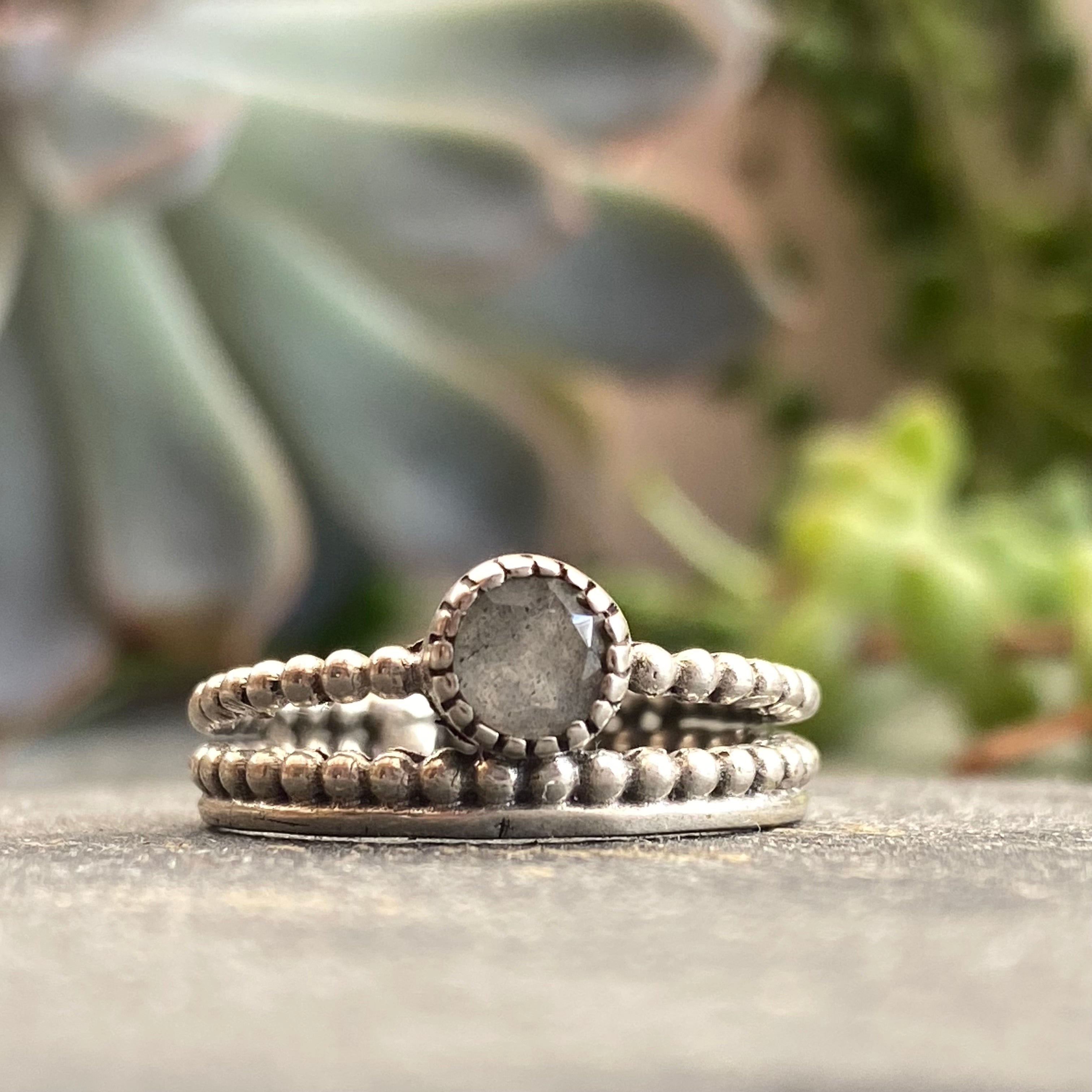 Cut Labradorite Rope Ring - O/P – ForageDesign