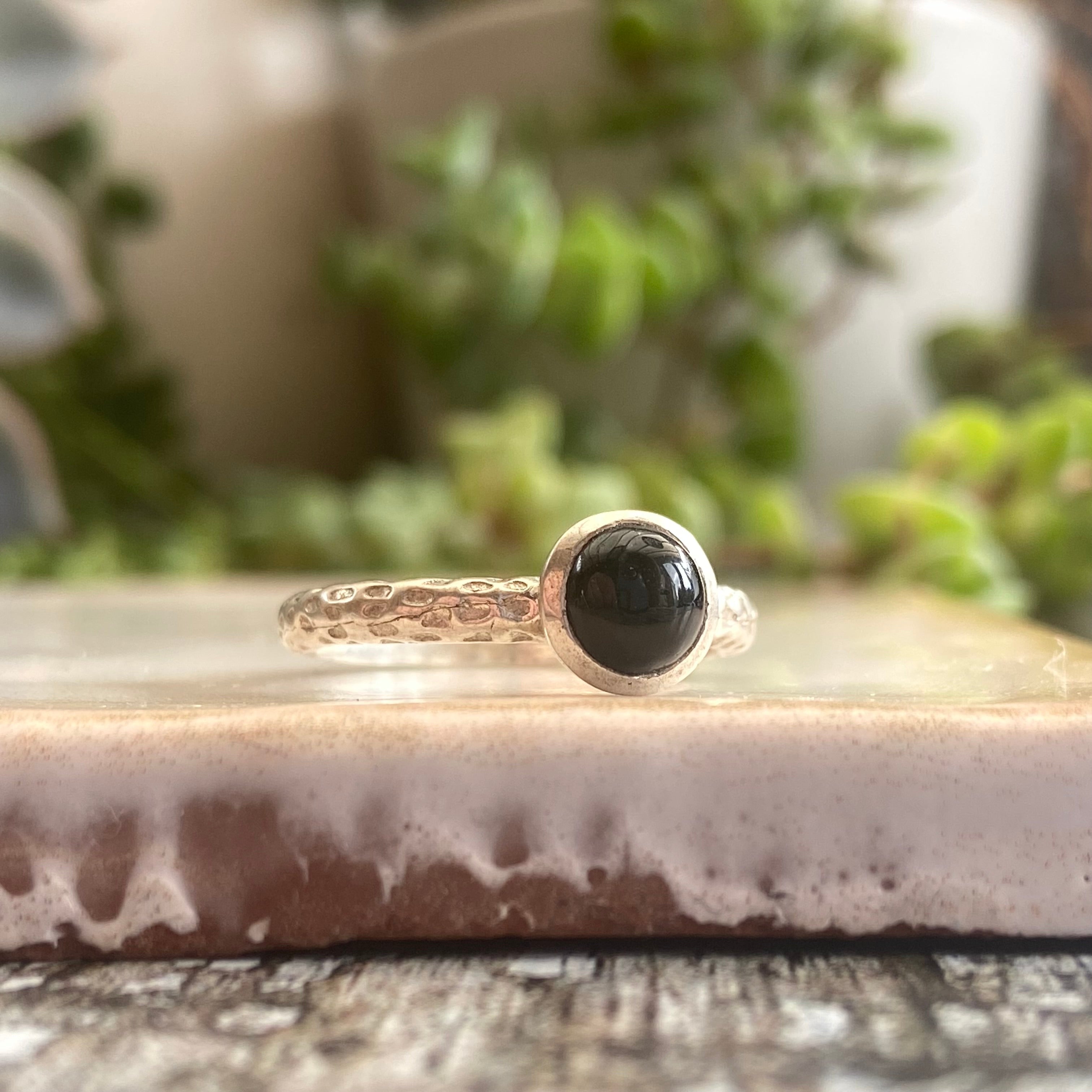 Sanja Ring with Black Onyx - P – ForageDesign