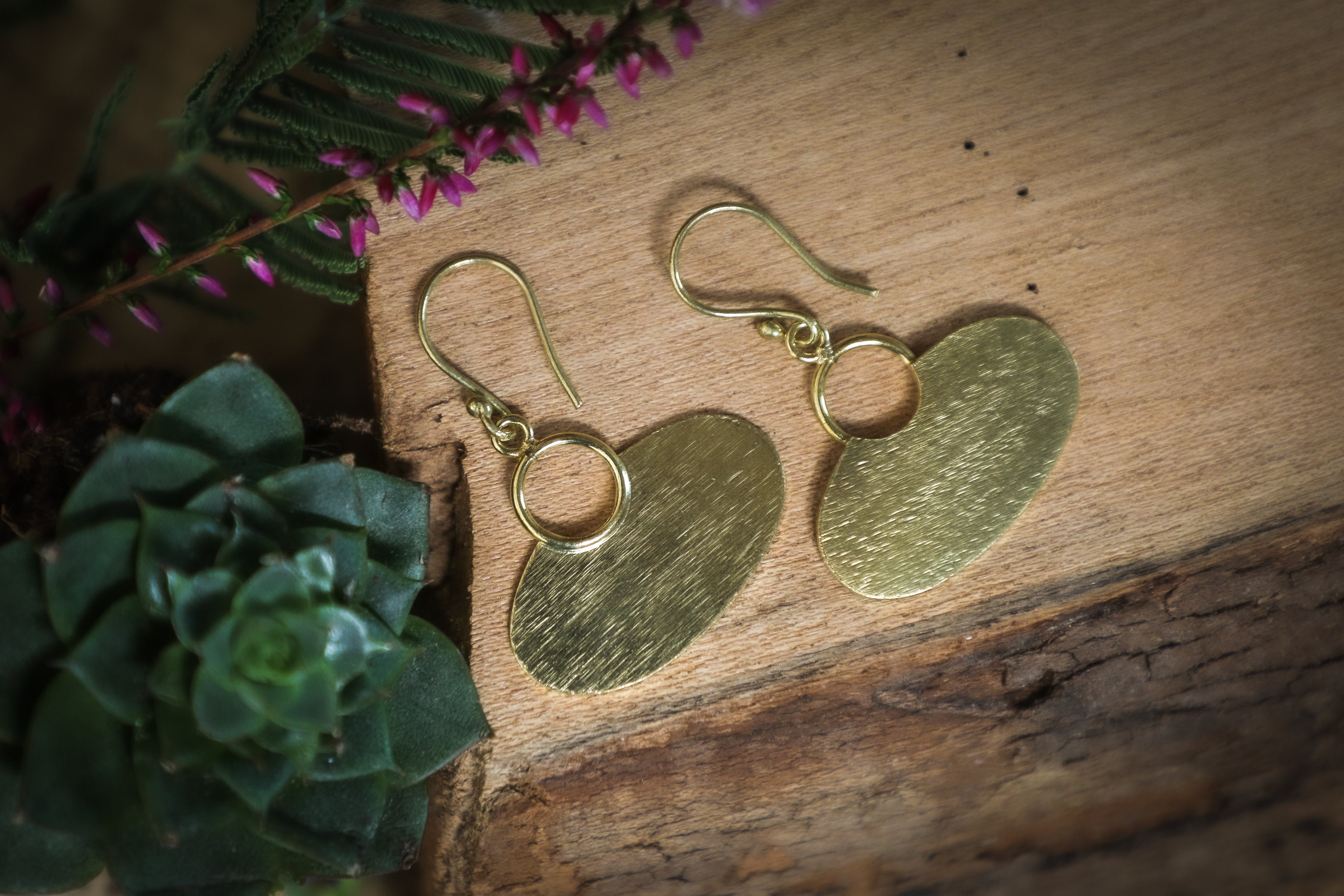 Valérie Earrings in Pure Brass – ForageDesign