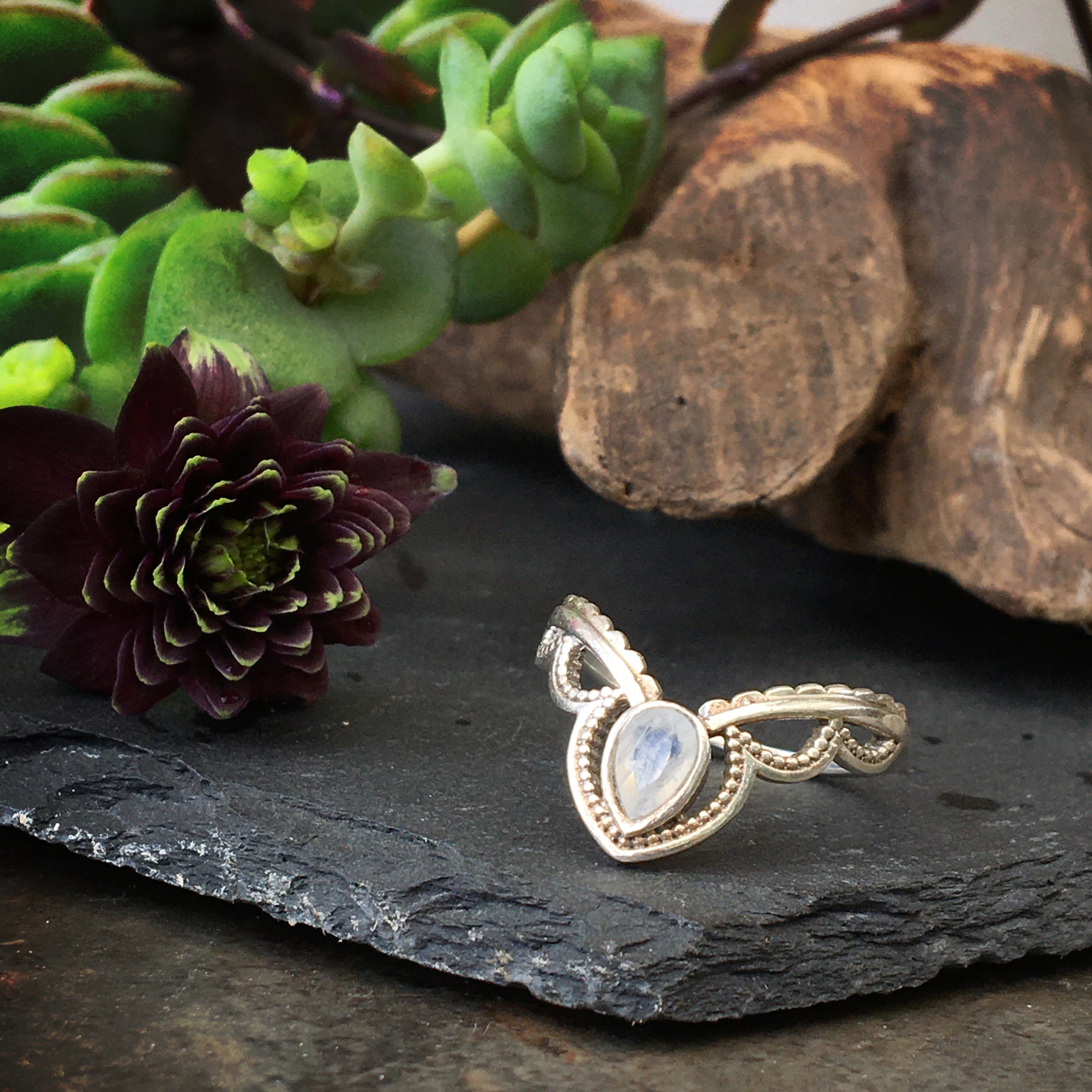 Venus Ring - Moonstone – ForageDesign